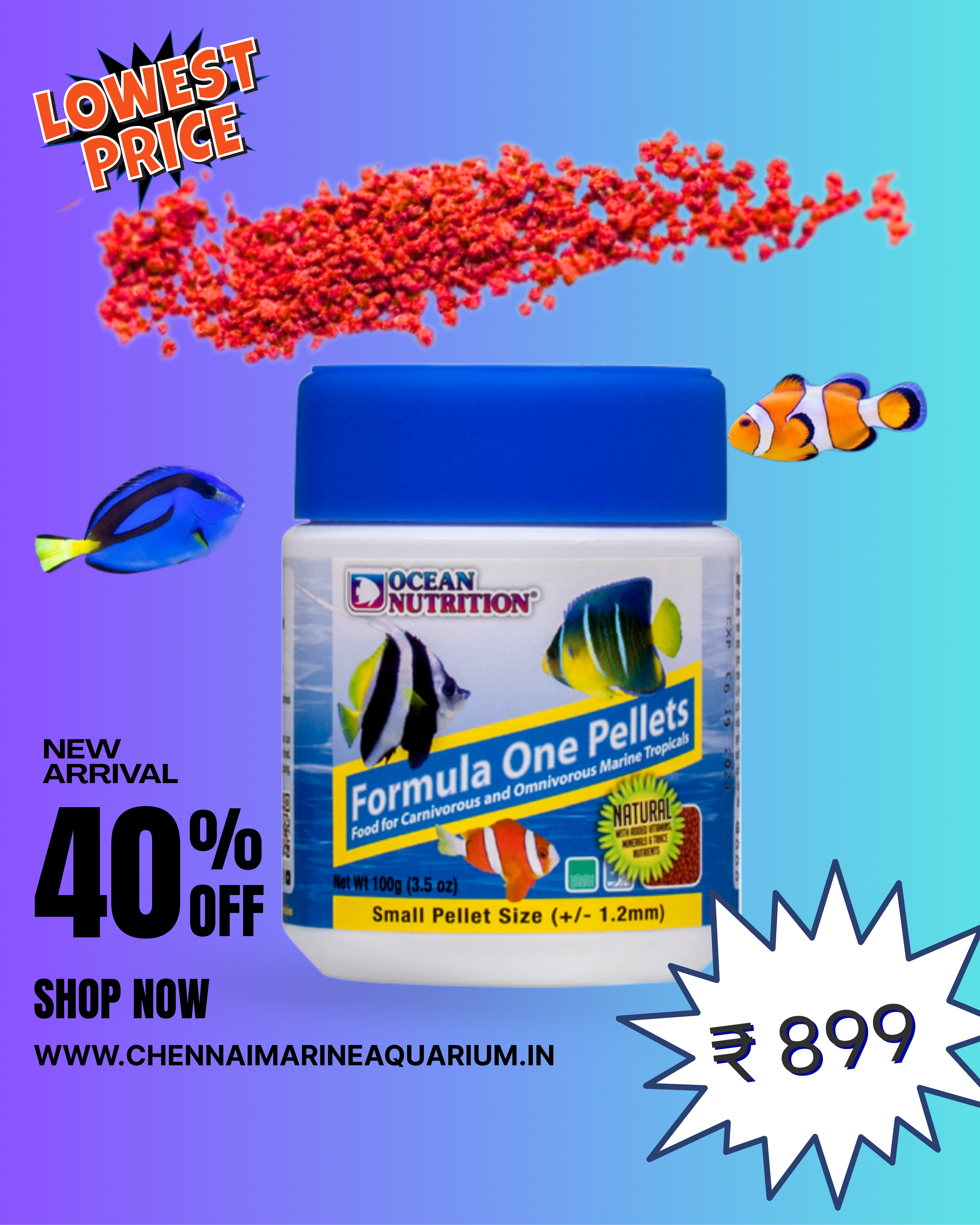 Ocean Nutrition Formula One Pellets – Chennai Marine Aquarium